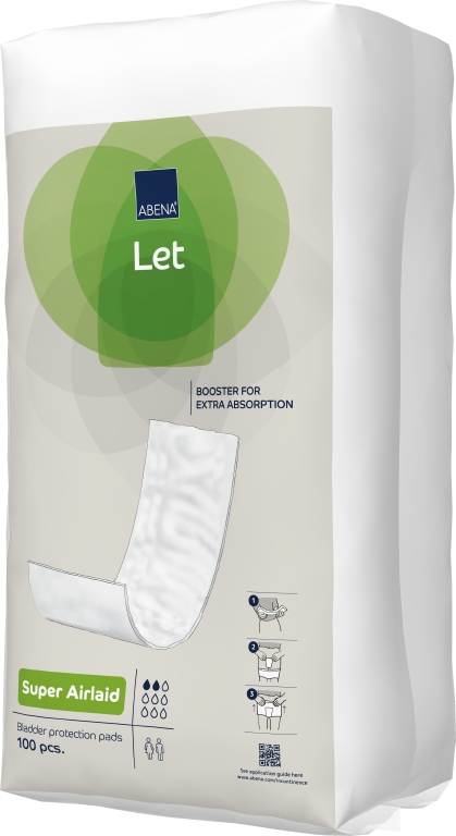 Inkontinensskydd Abena Let Super Vit 32x12cm 2 Droppar 100st - Inkontinensskydd - ikontor.se