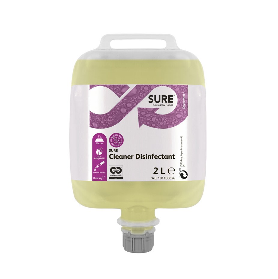 Desinfektionsmedel Diversey Sure Cleaner Disinfectant DVM 2L ...